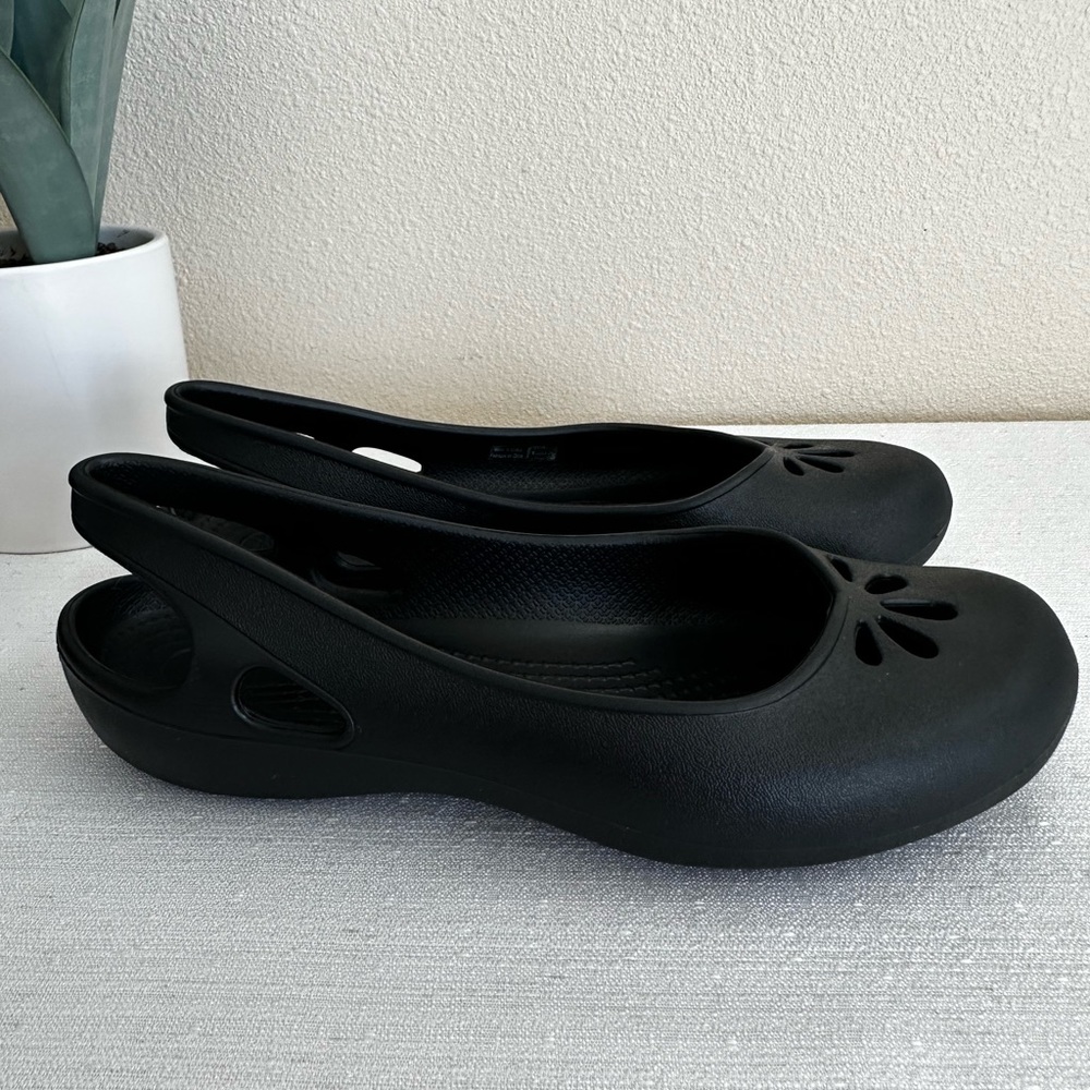 Crocs Malindi Black Eva Closed Toe Sling Back Flat Sa… - Gem